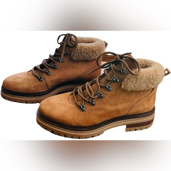 M. Gemi | Shoes | New M Gemi Italian Alpi Shearling Suede Boots Hiking ...